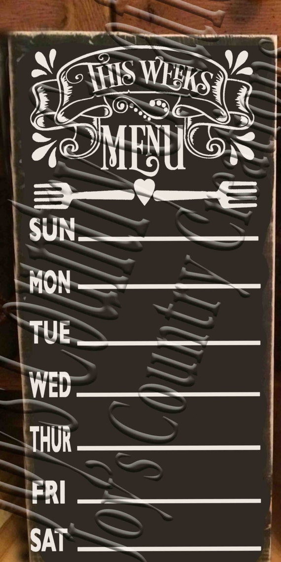 Kitchen Menu SVG PNG JPEG | Etsy