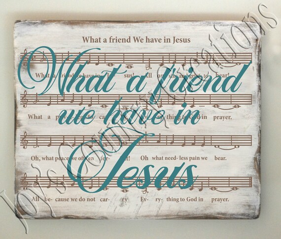 What a Friend We Have in Jesus Hymn Sheet Music Christian | Etsy Norway