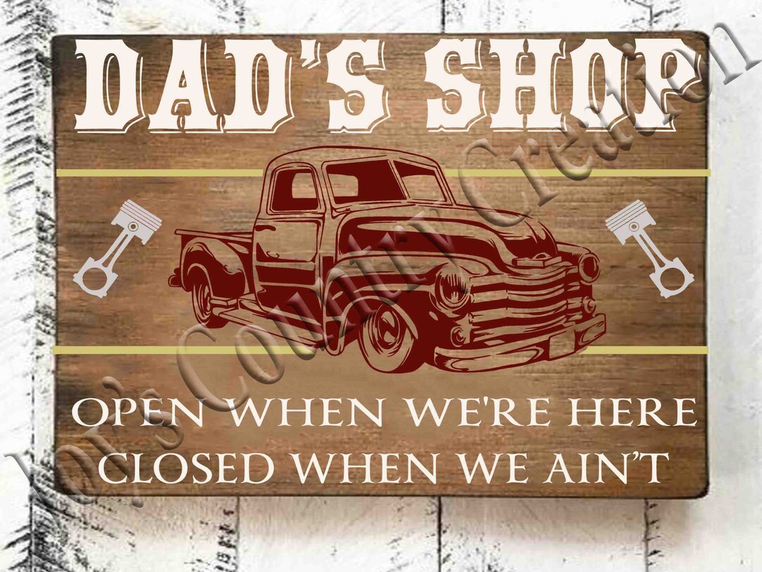 Dad's Shop Truck SVG, PNG, JPEG - Etsy