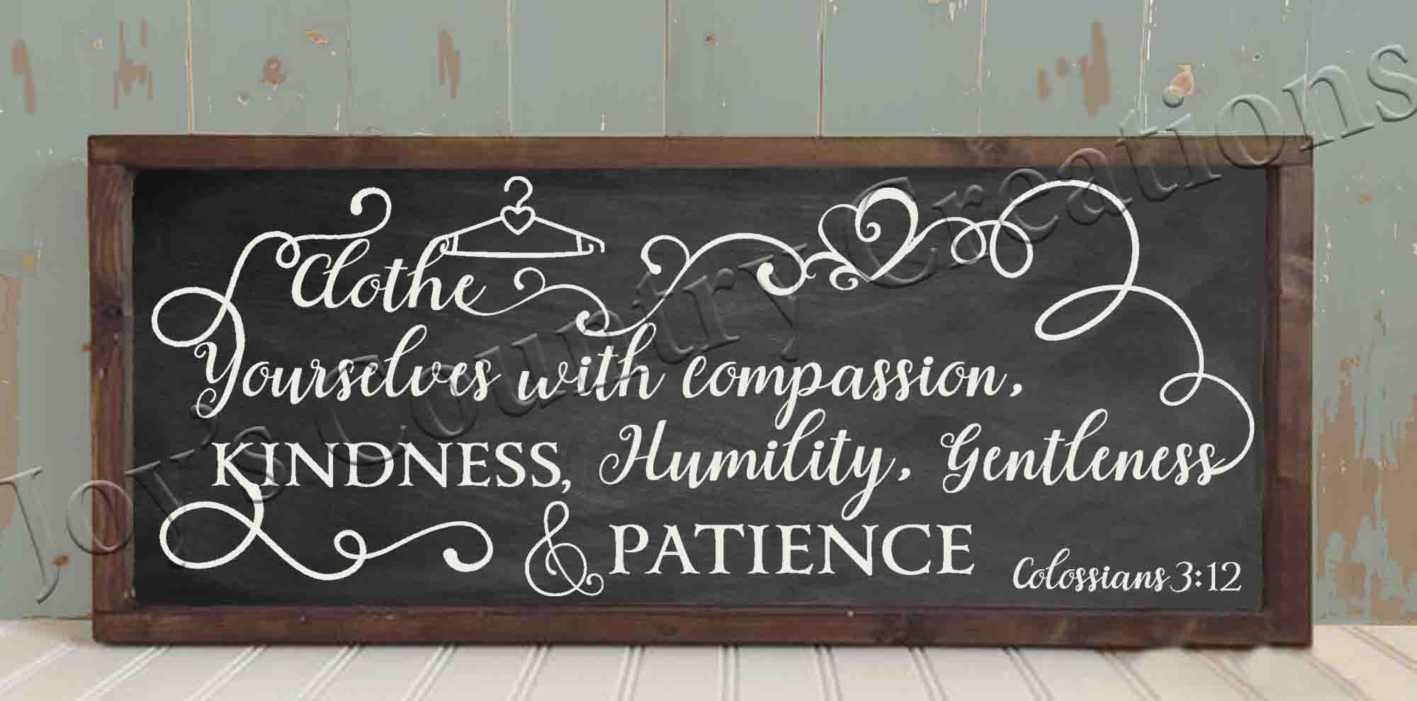 Clothe yourself with compassion Colossians 3:12 Scripture | Etsy