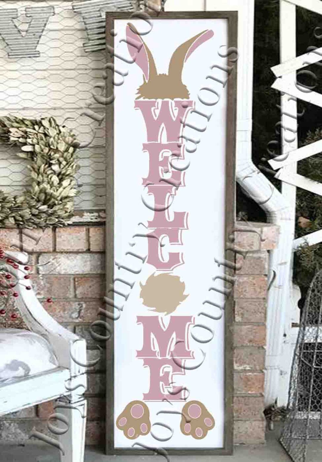 Welcome, Bunny, Easter Bunny, Welcome Sign, Welcome Svg, Easter Sign ...