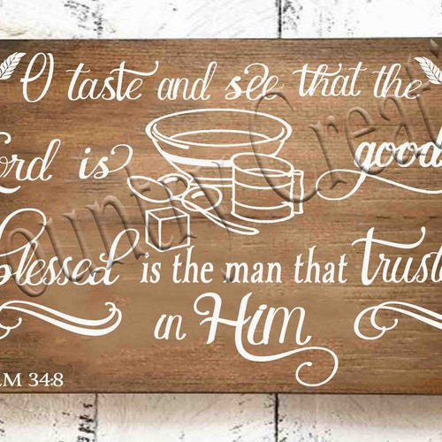 Taste and See That the Lord is Good Svg Bible Verse Svg | Etsy
