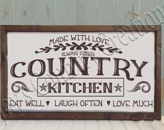 Country Kitchen Svg | Etsy
