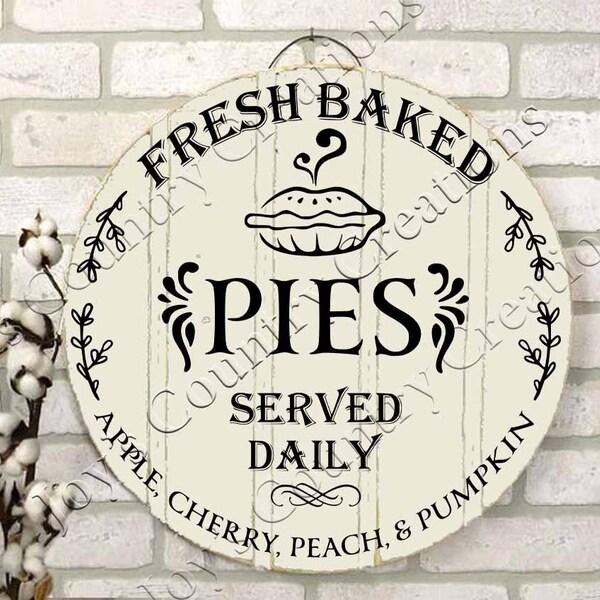 Fresh Baked Pies Sign - Etsy