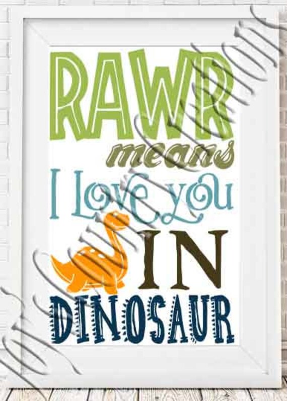 Dino Rawr Means I Love You in Dinosaur | Etsy