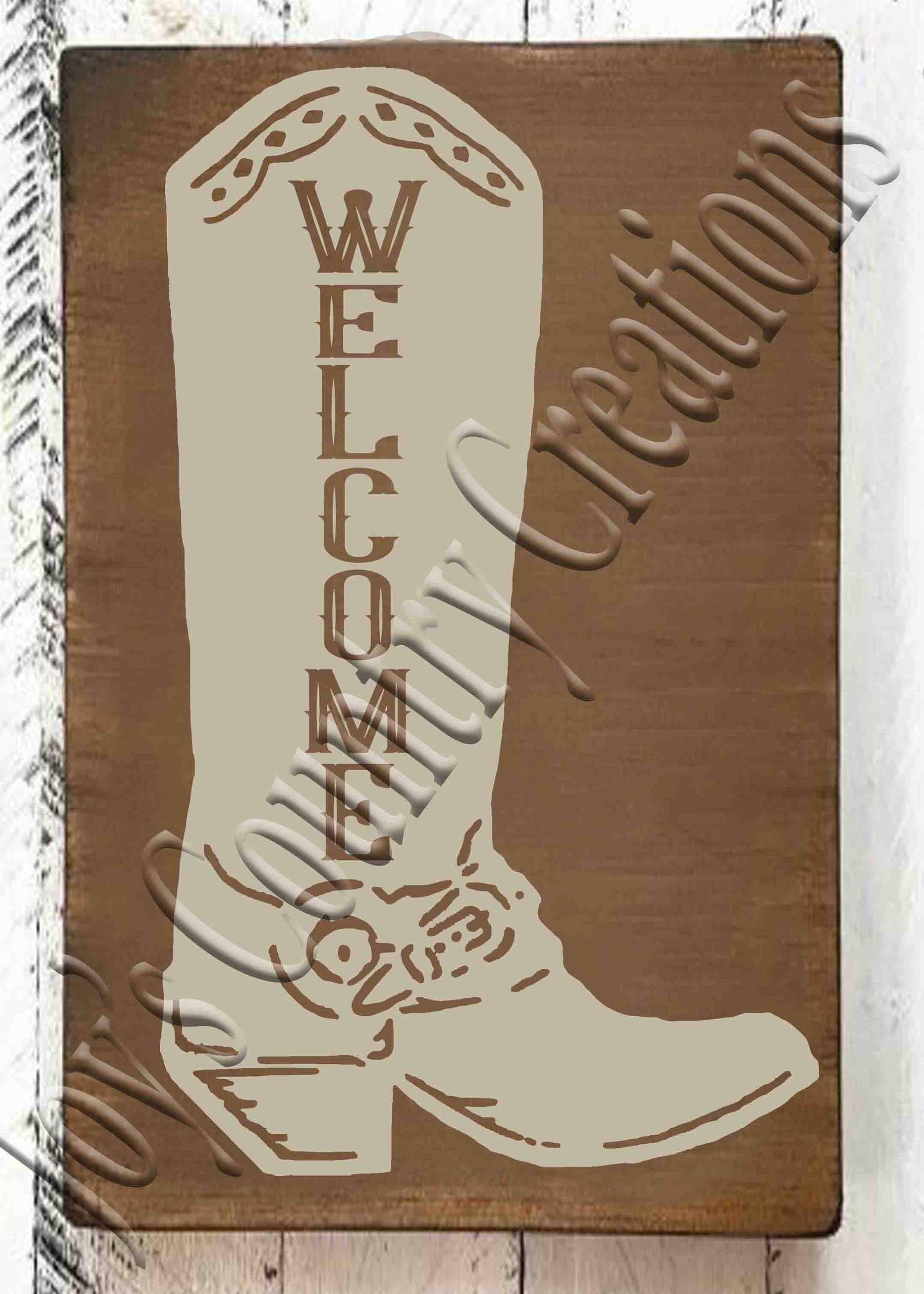 Cowboy Boot Welcome SVG PNG JPEG | Etsy