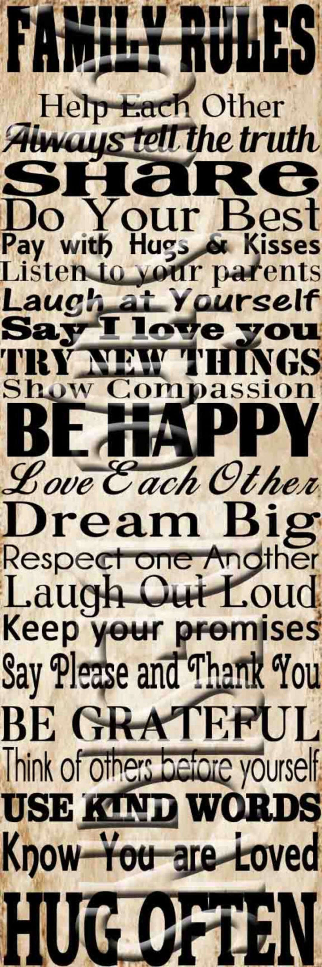 Family Rules Help Each Other SVG, PNG, JPEG - Etsy