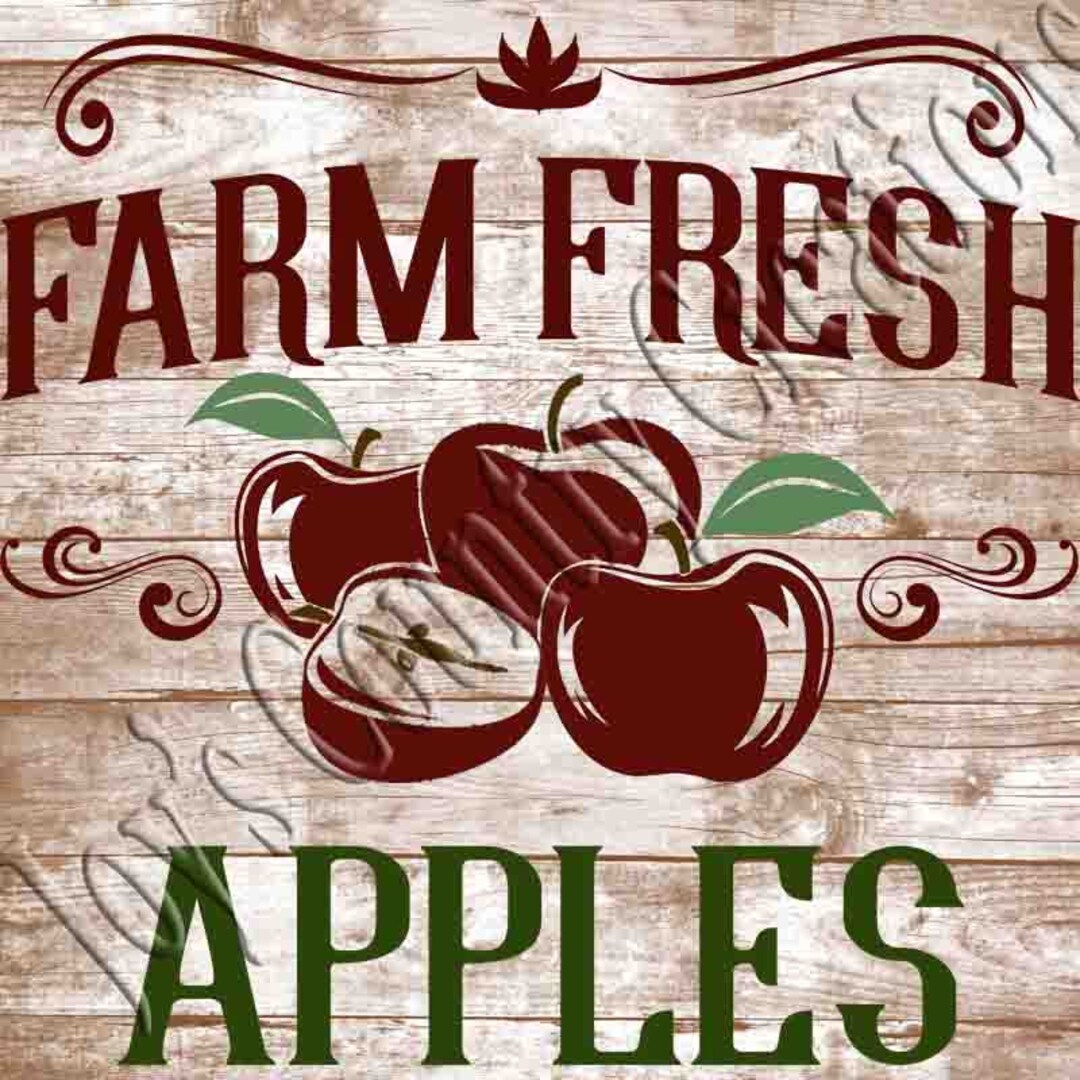Farm Fresh Apples SVG, PNG, JPEG - Etsy