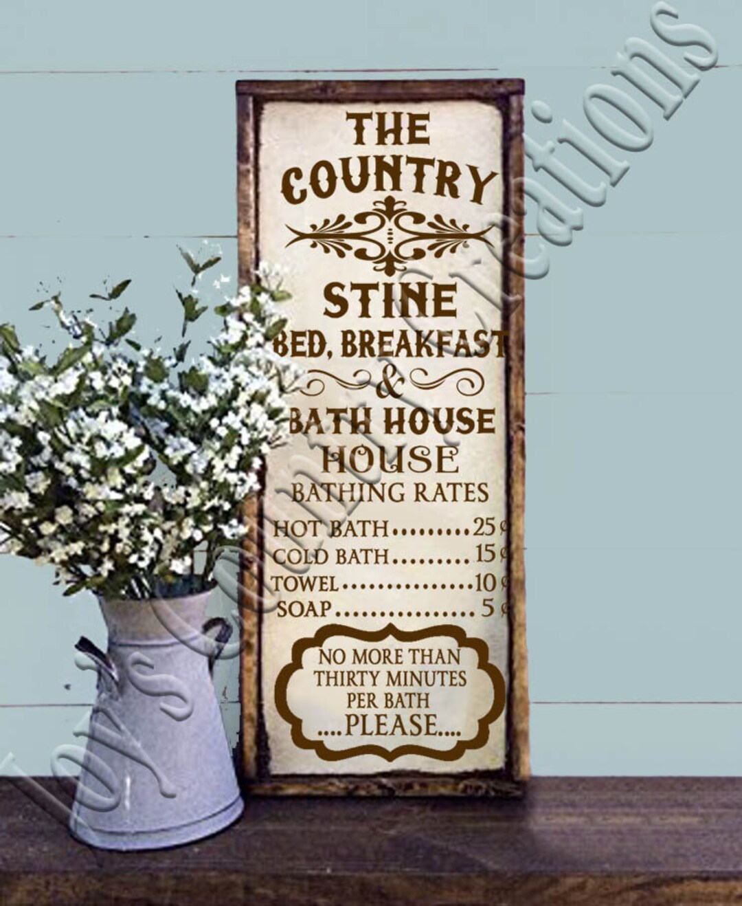 The Country last Name Bed, Breakfast and Bath House SVG, PNG, JPEG - Etsy