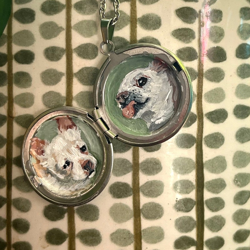 Custom Pet Portraits Locket - Etsy