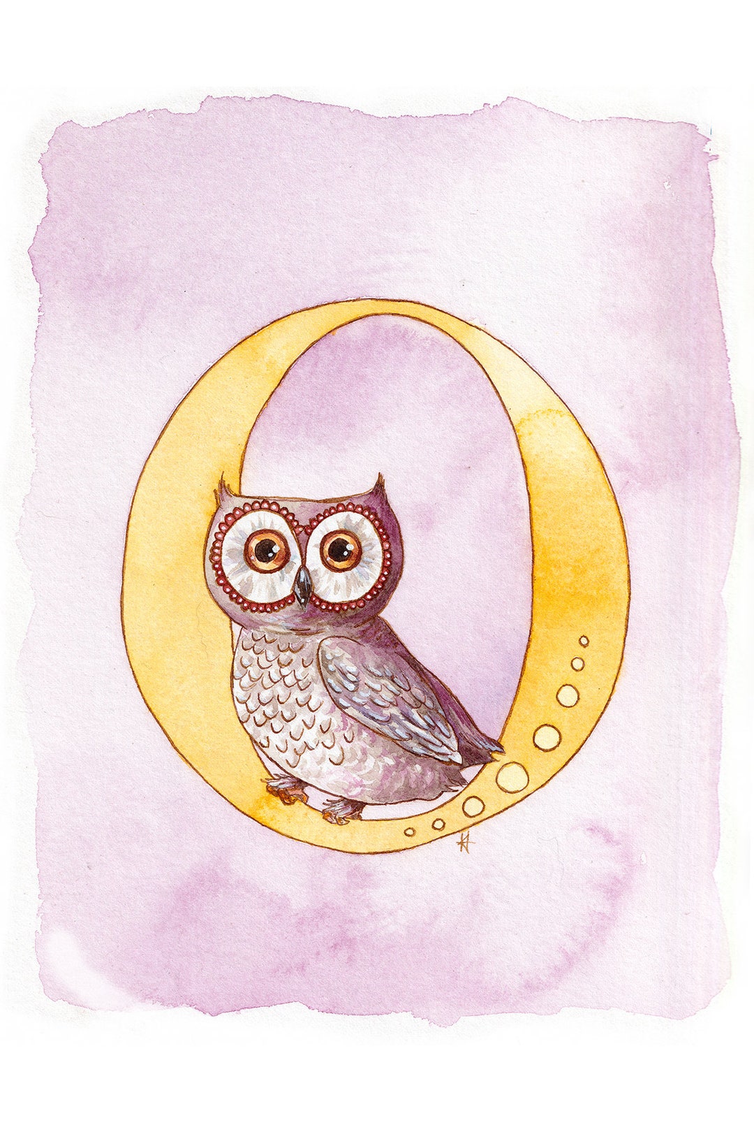 O is for Owl Nursery Animal, Alphabet Letters, ABC, Animals Prints for ...