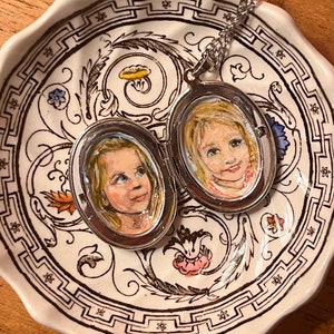Custom Hand-painted Locket, Personalized Gift, Miniature Painting ...