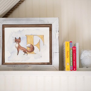 Fox Print, Nursery Animal Print, Alphabet Cards Animals, Alphabet ...