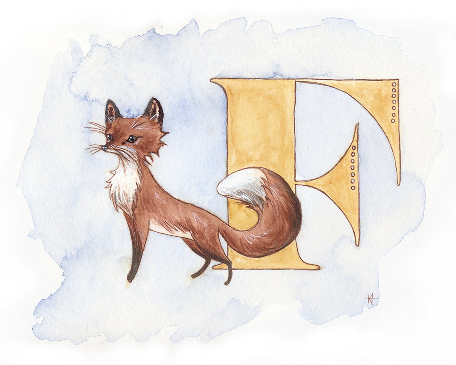 Fox Print, Nursery Animal Print, Alphabet Cards Animals, Alphabet ...