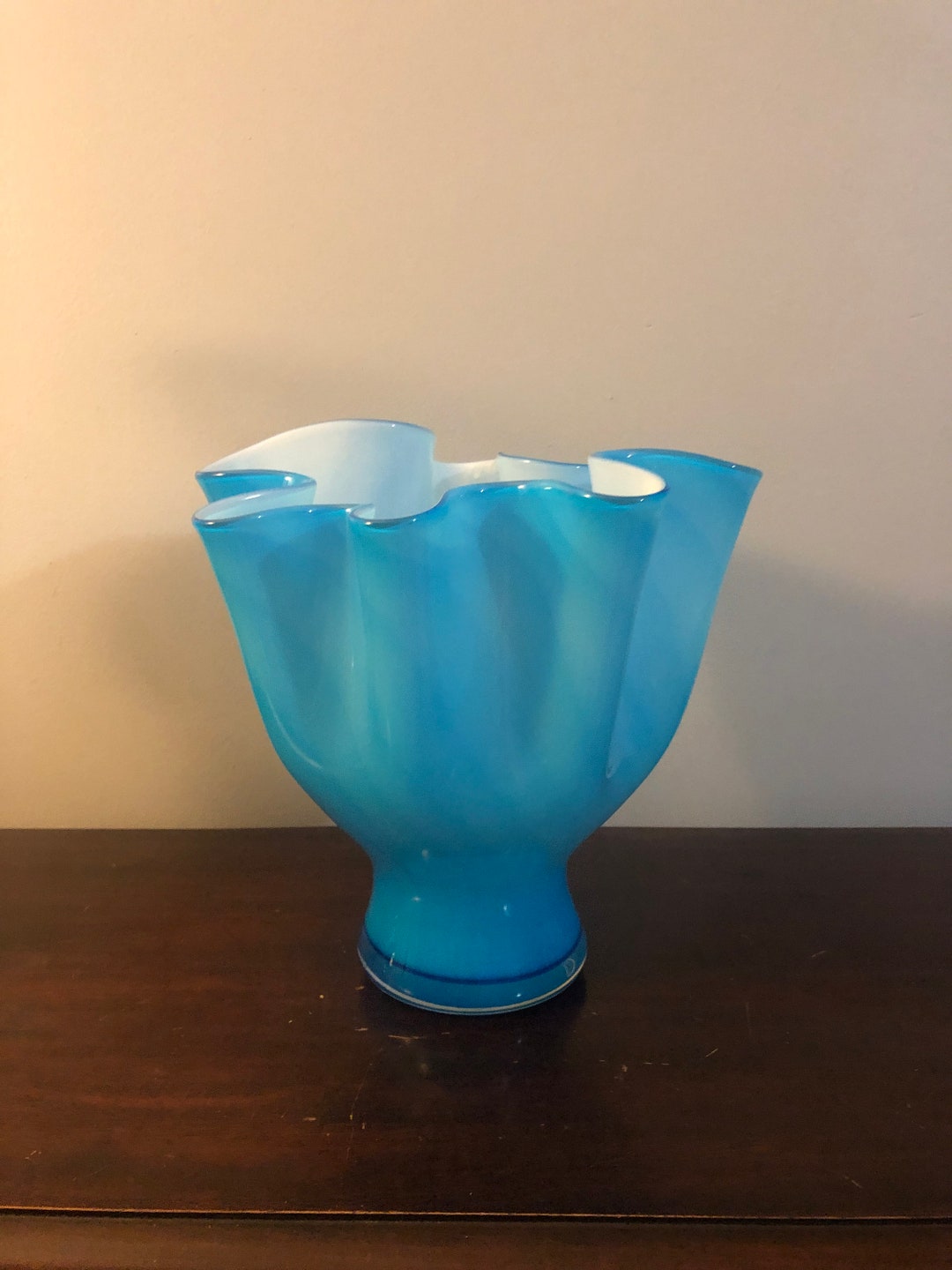 Vintage Free-form Glass Display Bowl - Etsy
