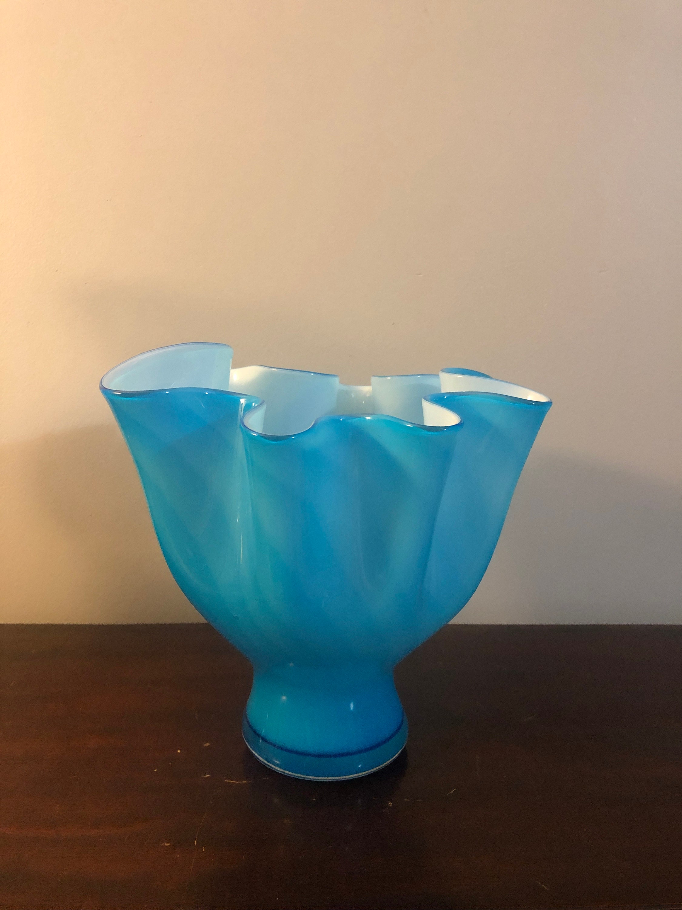Vintage Free-form Glass Display Bowl - Etsy