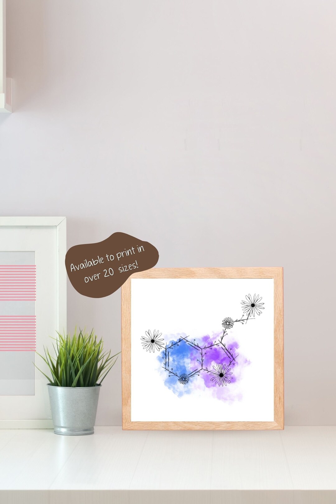 Floral Serotonin Art Print, Serotonin Art Print, Serotonin Tattoo Art ...