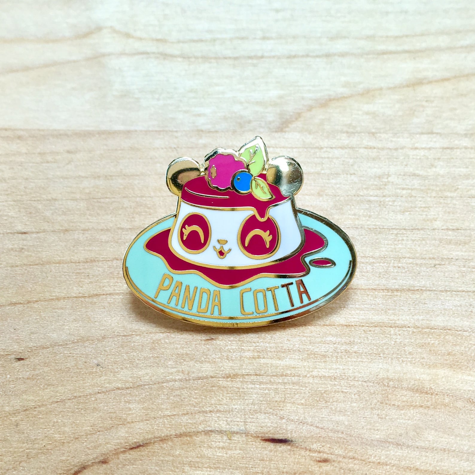 Panda Cotta Hard Enamel Lapel Pin - Etsy Canada