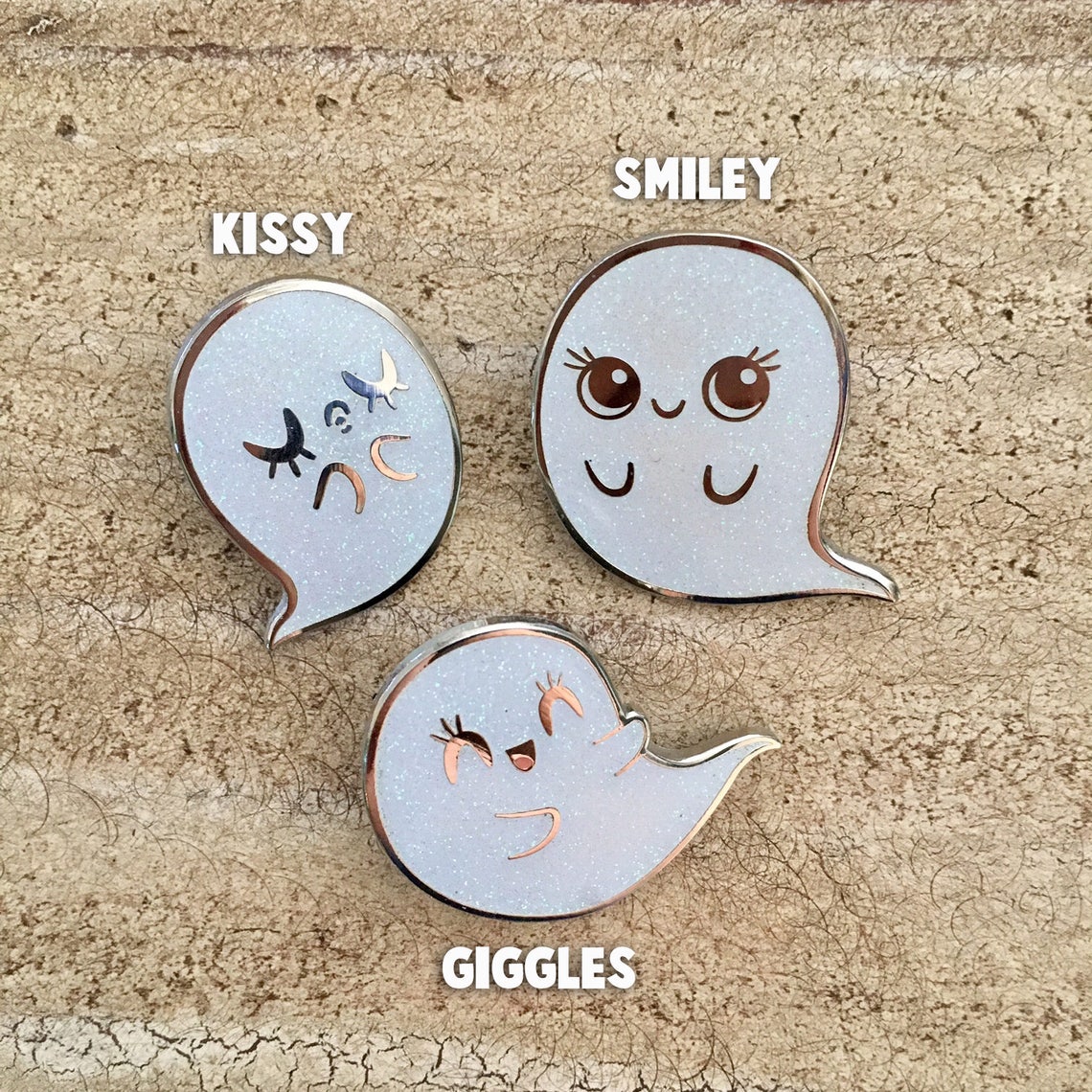 Glitter Ghost individual Hard Enamel Lapel Pin | Etsy