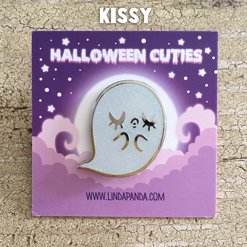 Glitter Ghost (individual) Hard Enamel Lapel Pin - Etsy Canada