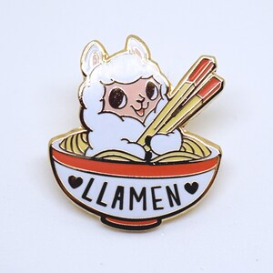 Llamen Hard Enamel Lapel Pin - Etsy