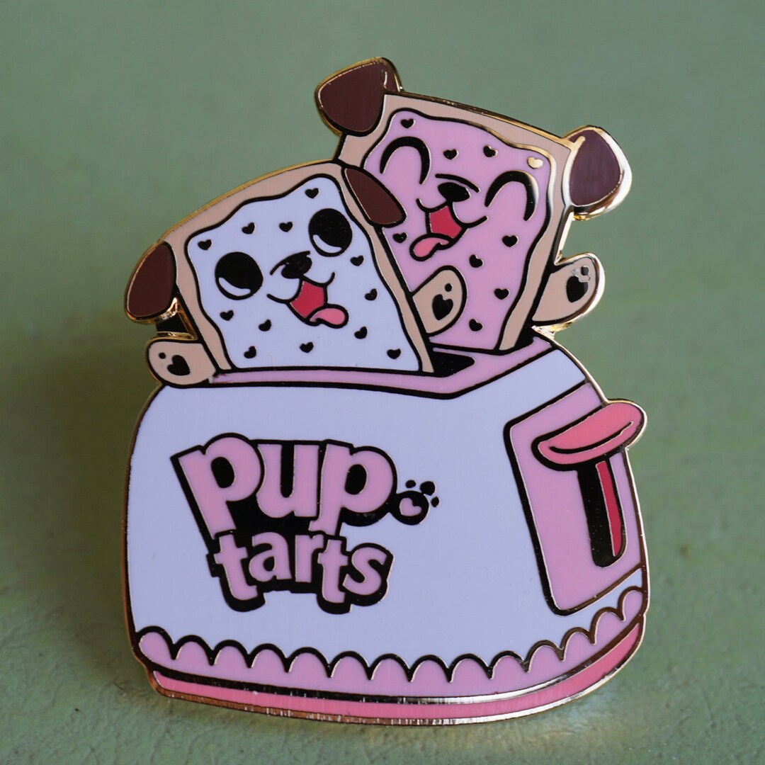 Pup Tarts Hard Enamel Lapel Pin - Etsy