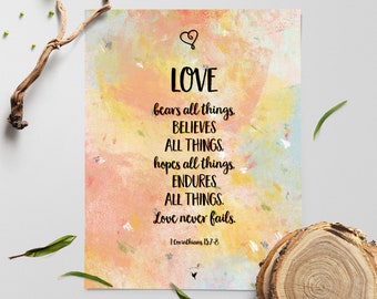 Love Endures All - Etsy