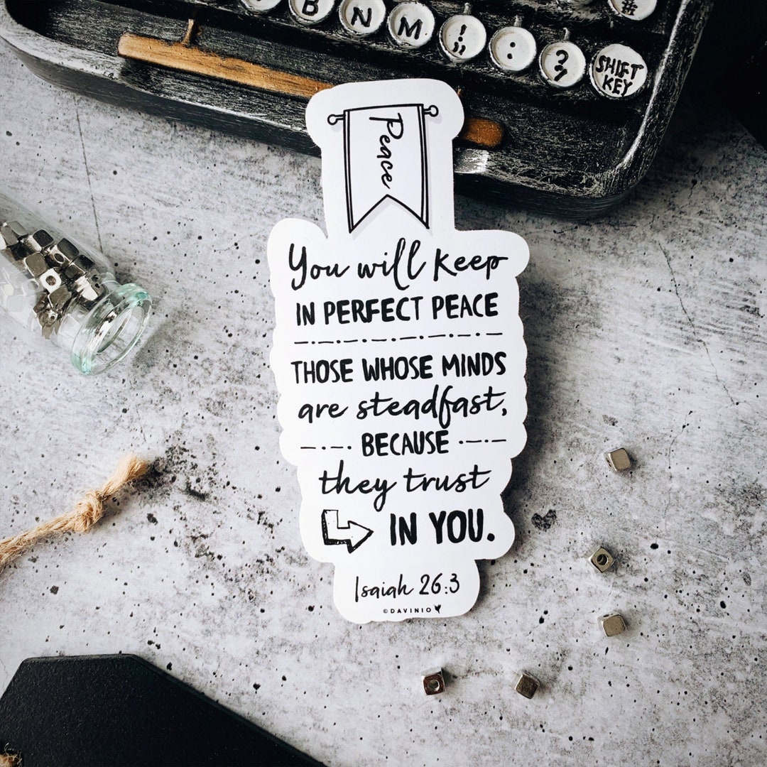 Isaiah 26:3 Vinyl Sticker You Will Keep in Perfect Peace - Etsy