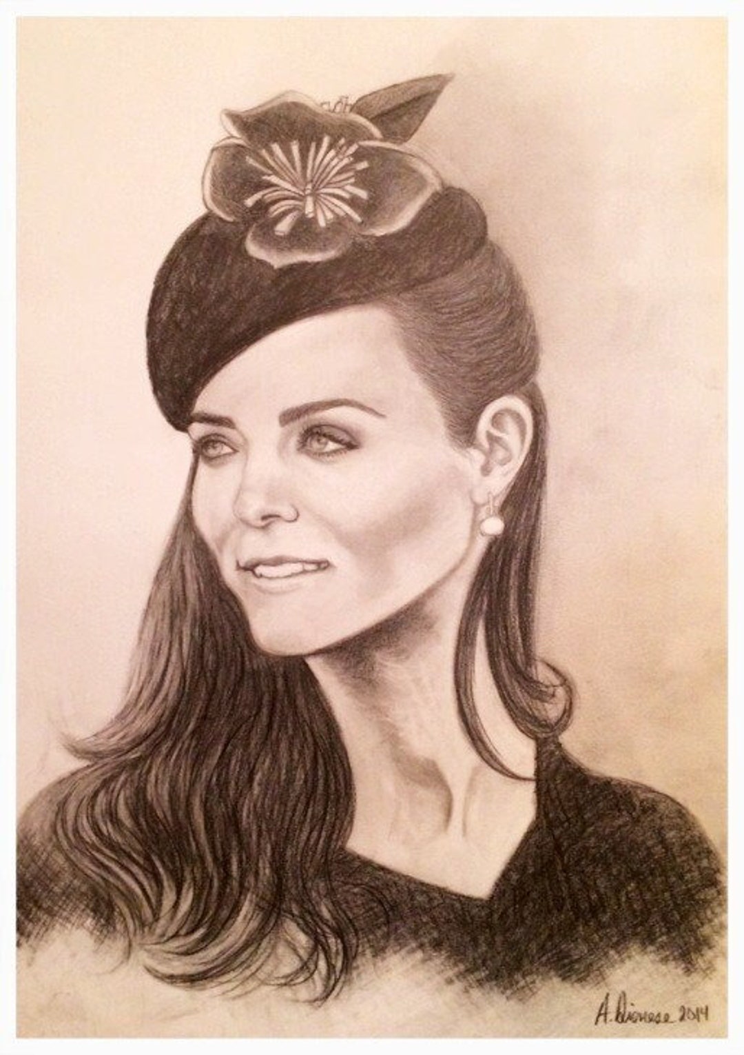 Catherine Princess of Wales Portrait - Etsy