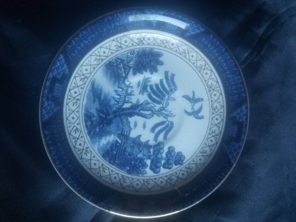 Vintage Occupied Japan Ironstone Ware Blue Willow Cup and Saucer - Etsy