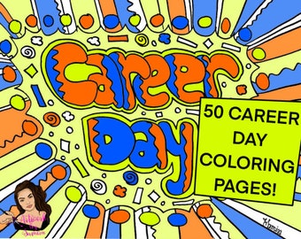 Career Coloring Book - Etsy