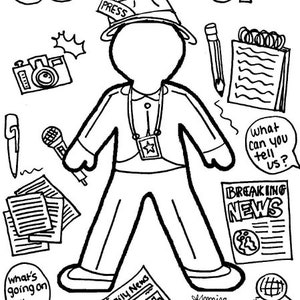 Career Day Coloring Book - Etsy