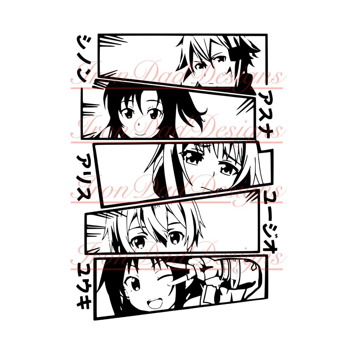 Anime Girls Waifu SVG PNG Shirts Sticker Cricut Silhouette - Etsy