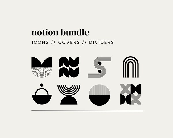 Notion Alphabet Icons for Notion Digital Template. No Background ...