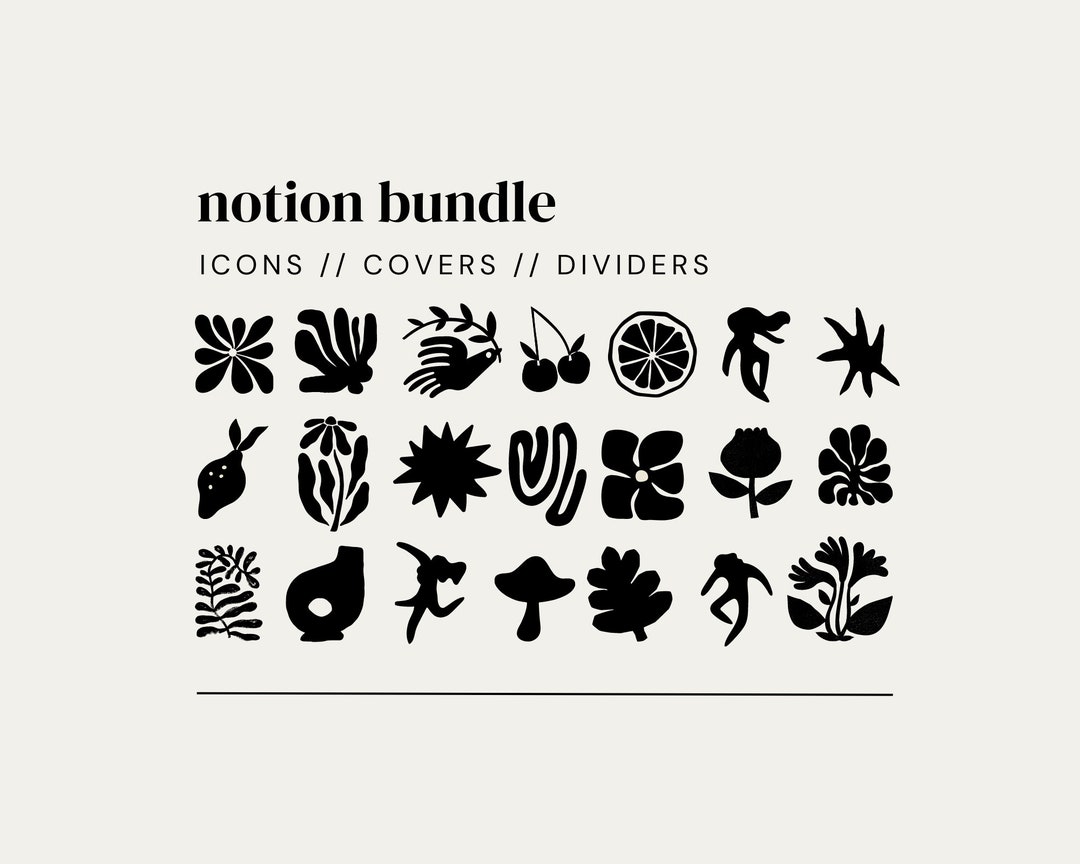 Notion Bundle: Artist Illustrations Icon Collection // Matisse, Funky ...