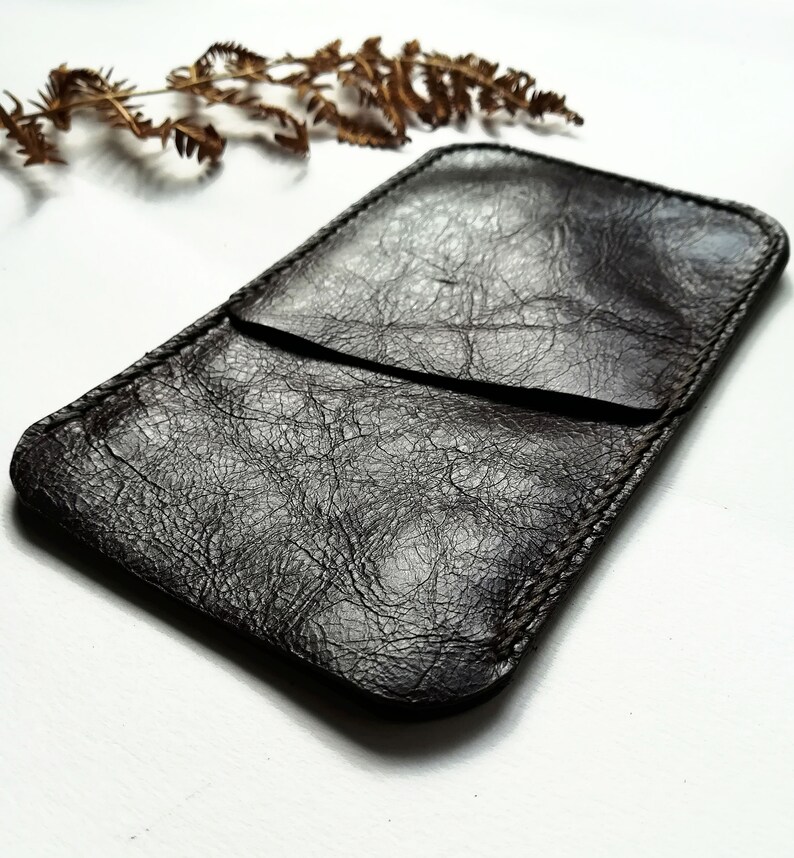 Men's Leather Phone Case Handmade Personalized Phone Case With Genuine ...