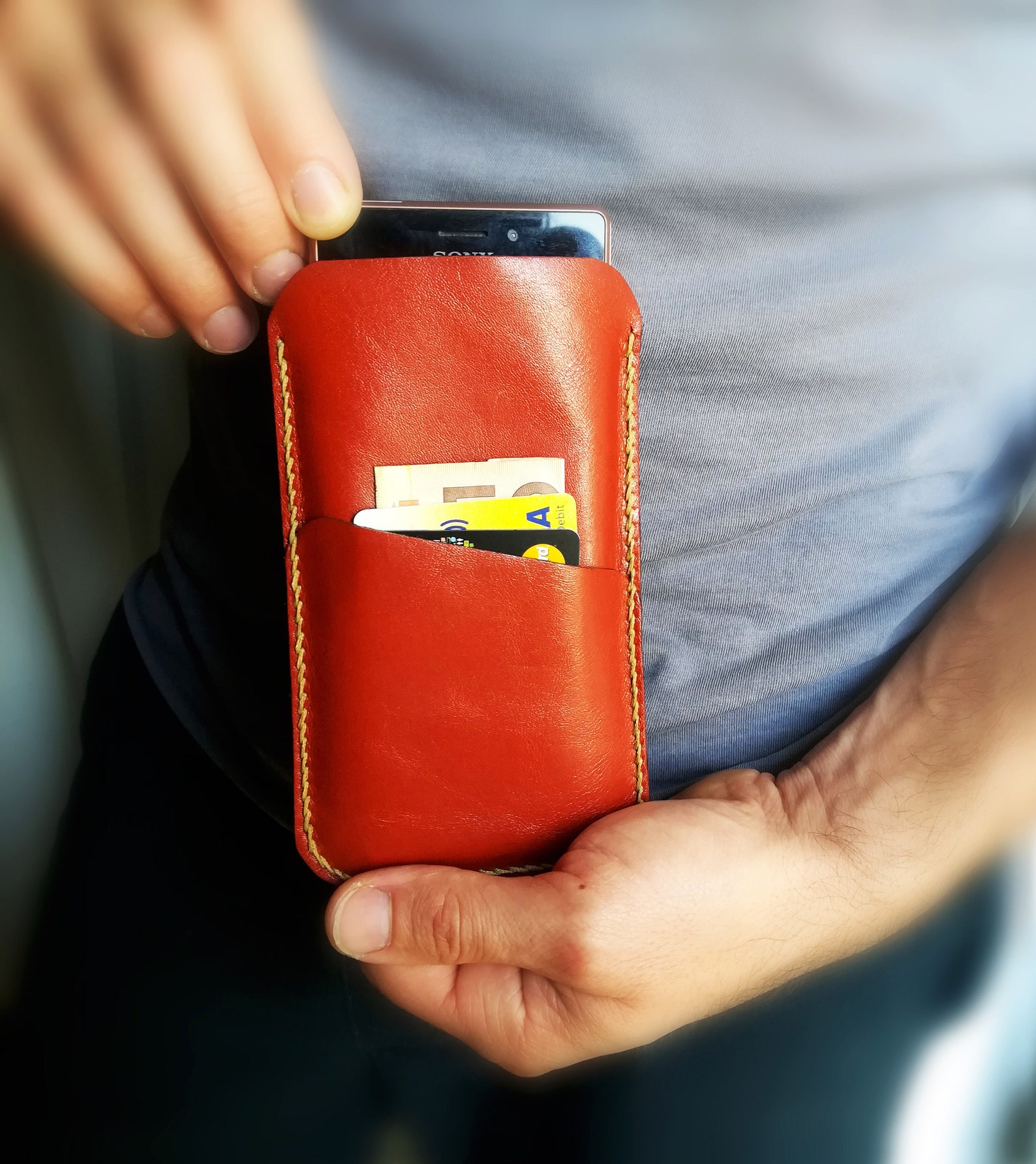 Men's Leather Phone Case Handmade Personalized Phone Case - Etsy