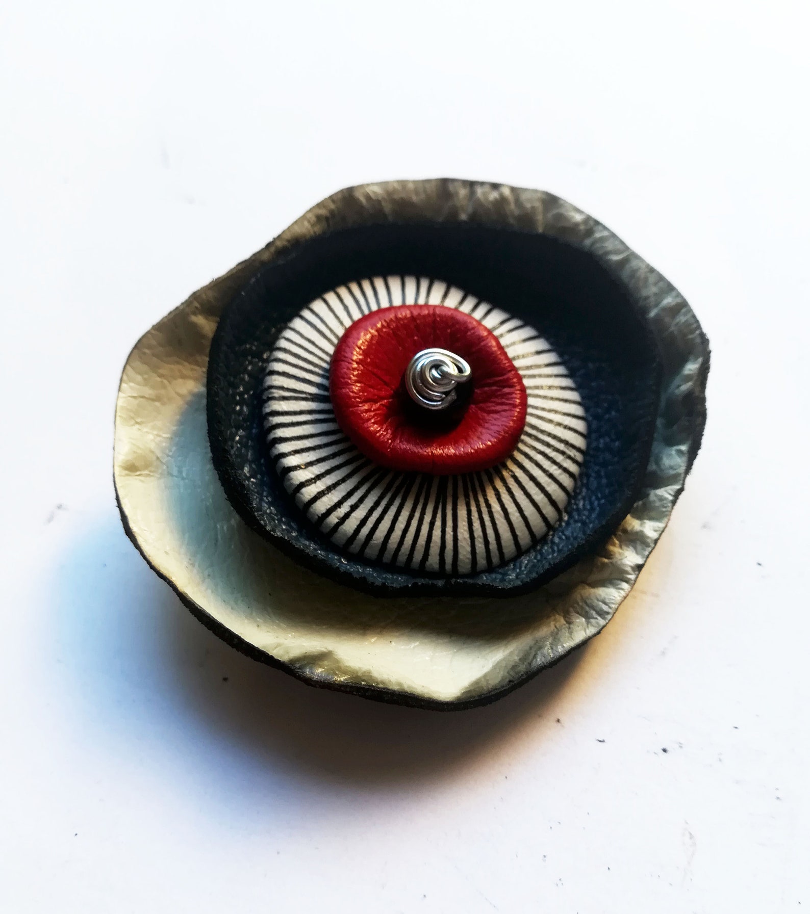 Multicolor Leather Flower Brooch | Personal Art Gifts for Women's With ...