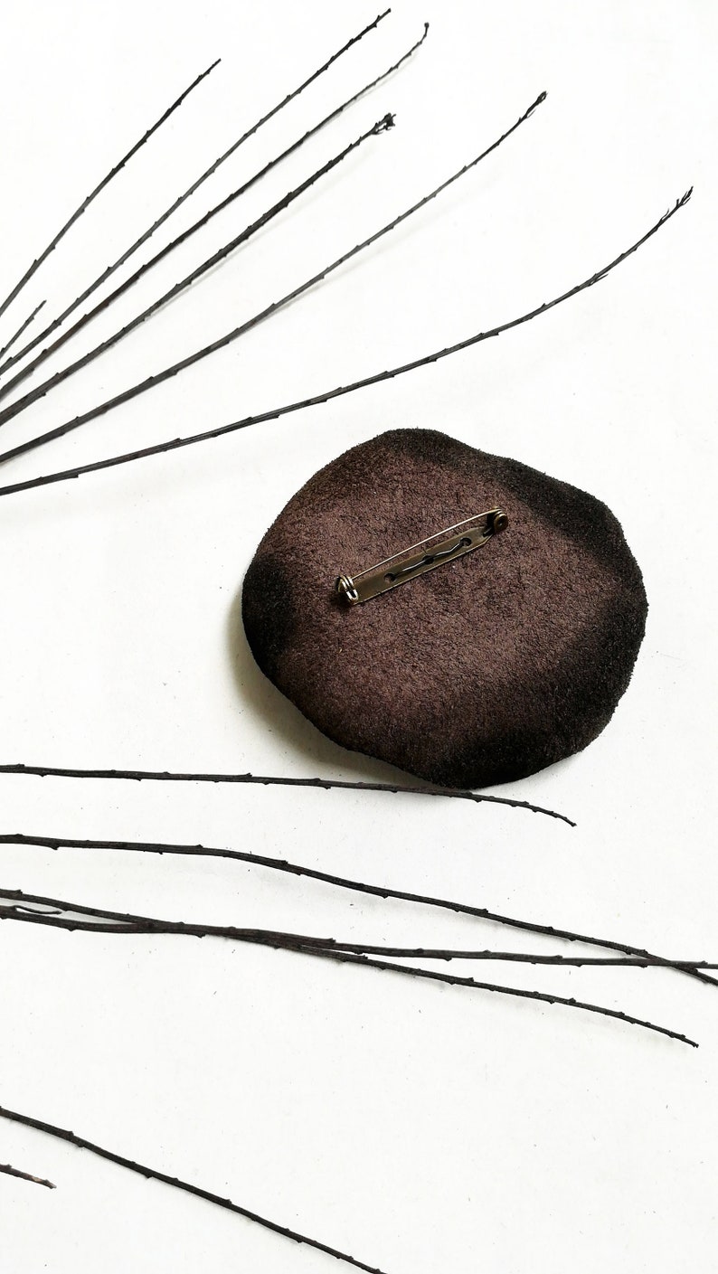 Multicolor Leather Flower Brooch Personal Art Gifts For | Etsy