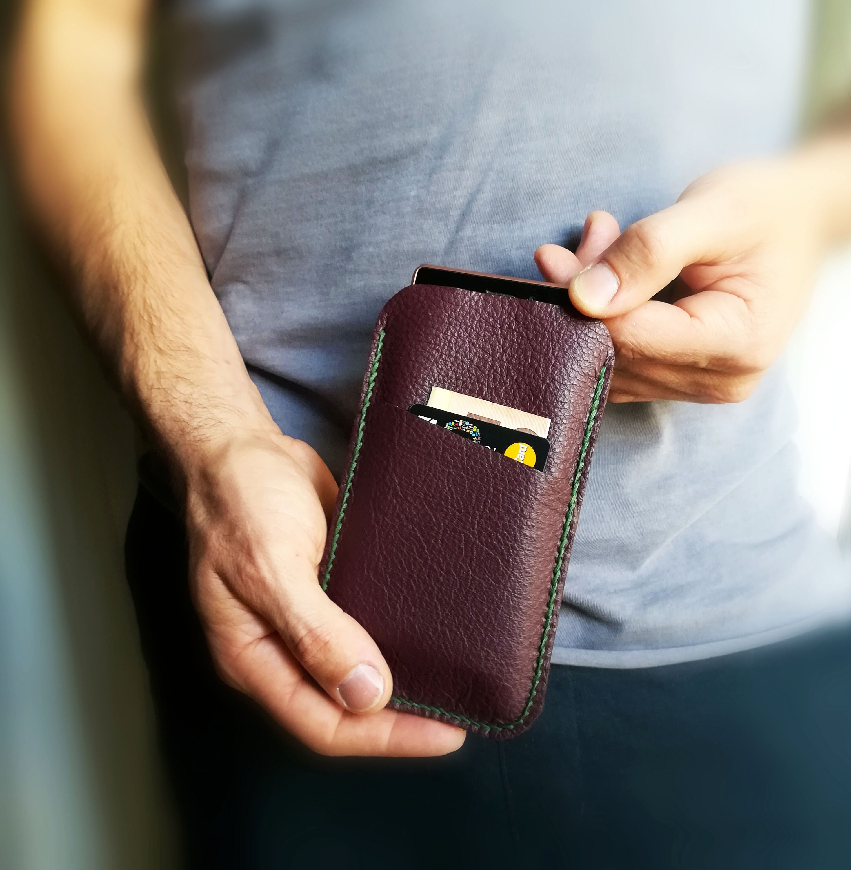 Men's Leather Phone Case Handmade Personalized Phone Case - Etsy