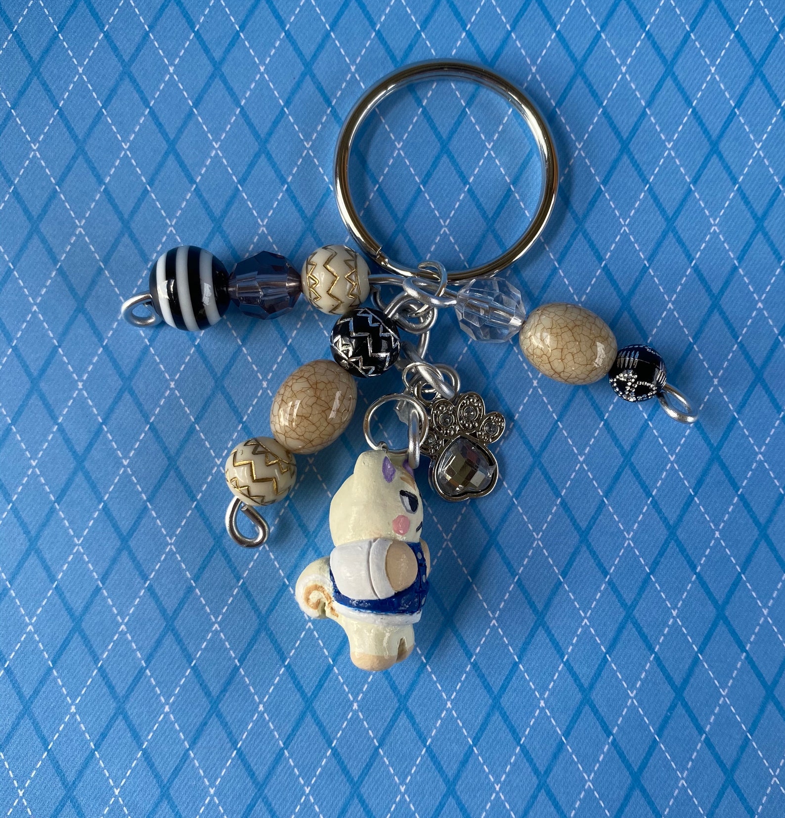 Animal Crossing Inspired Marshal Charm Keychain | Etsy