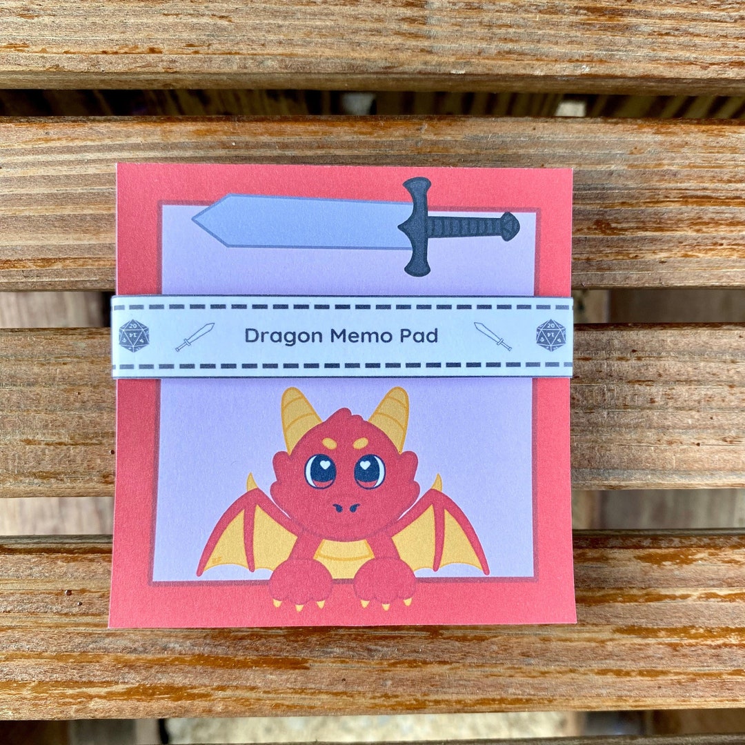 Red Dragon Non-stick Memo Pad / 50 Sheets / 3.5 X 3.5 / Notepad ...
