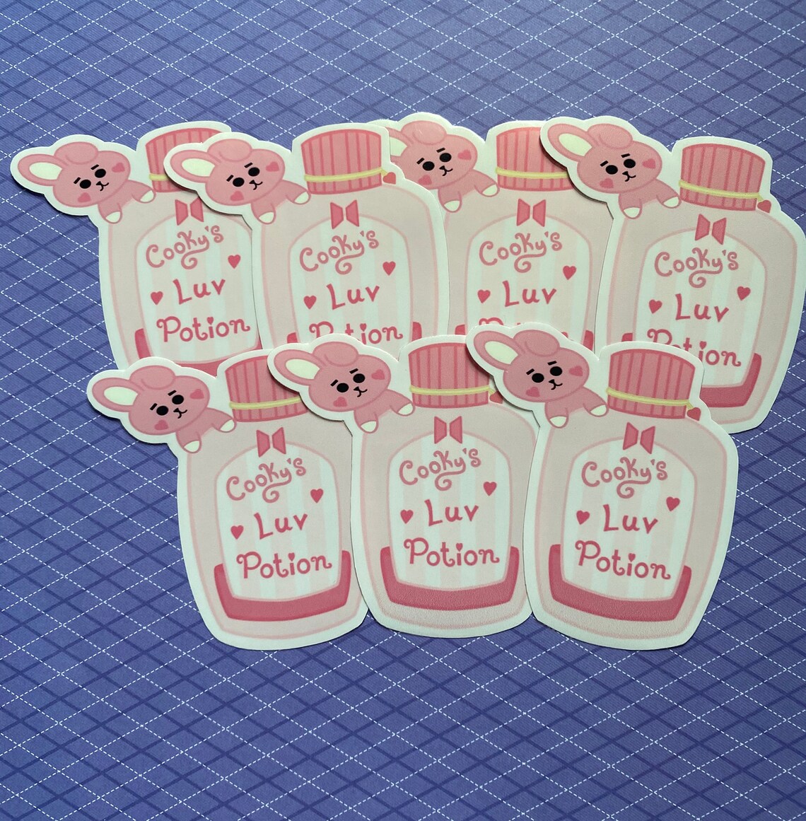 BTS Cooky Luv Potion Bottle Glossy Sticker | Etsy