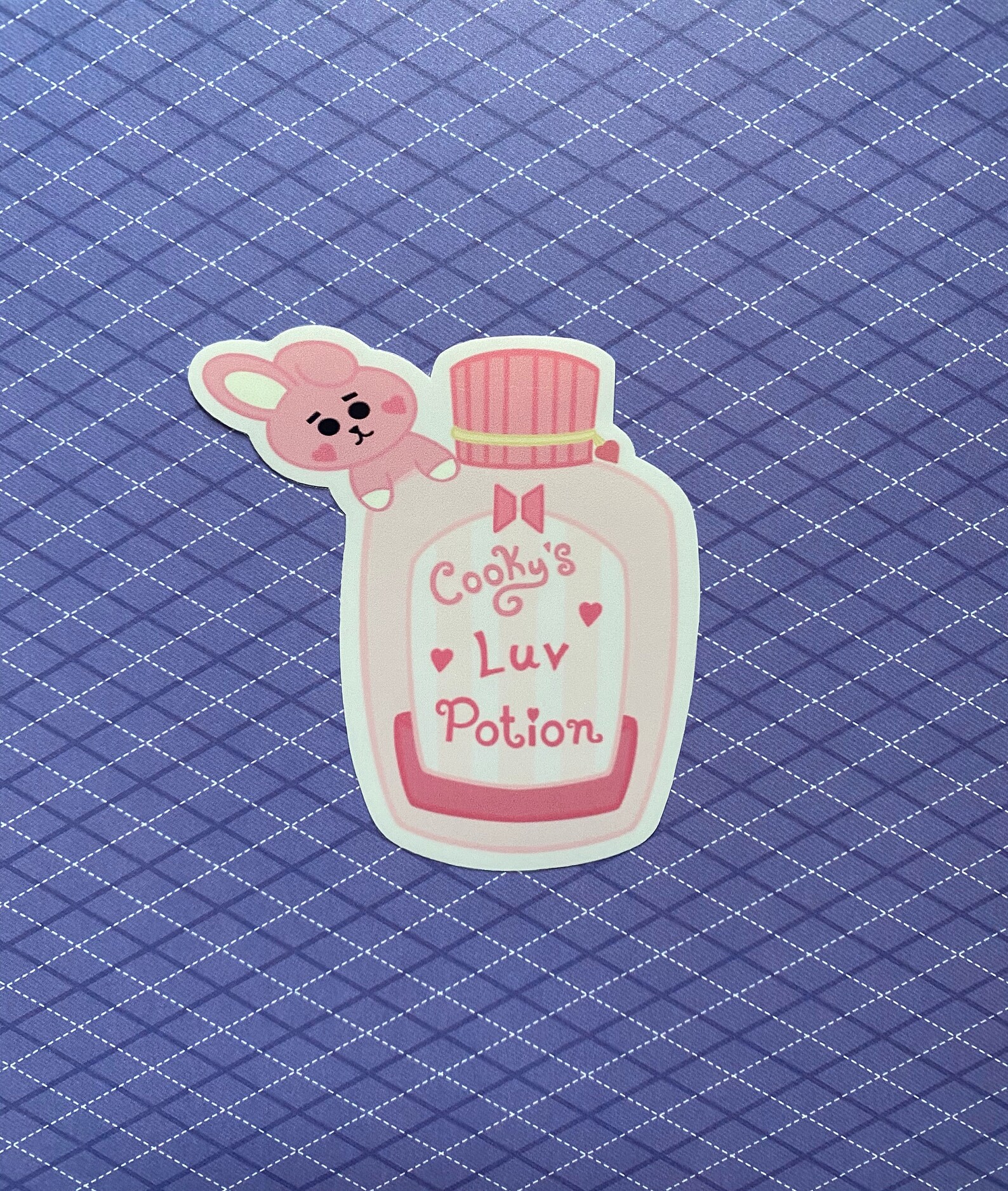 BTS Cooky Luv Potion Bottle Glossy Sticker - Etsy