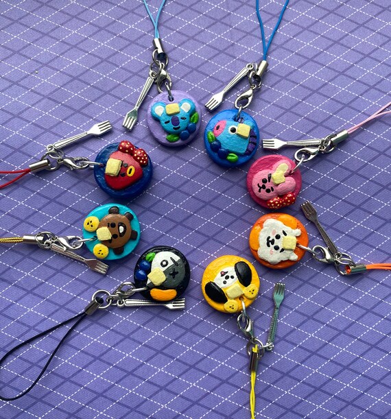 BTS BT21 Inspired Polymer Clay Pancake/Breakfast Platter - Etsy México