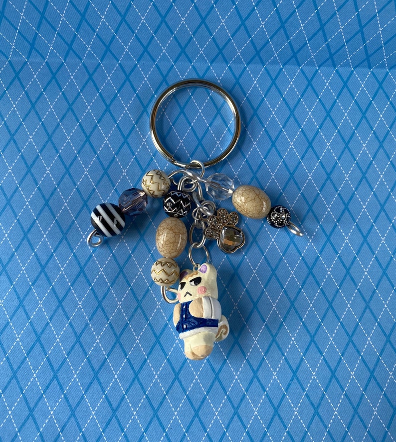Animal Crossing Inspired Marshal Charm Keychain | Etsy