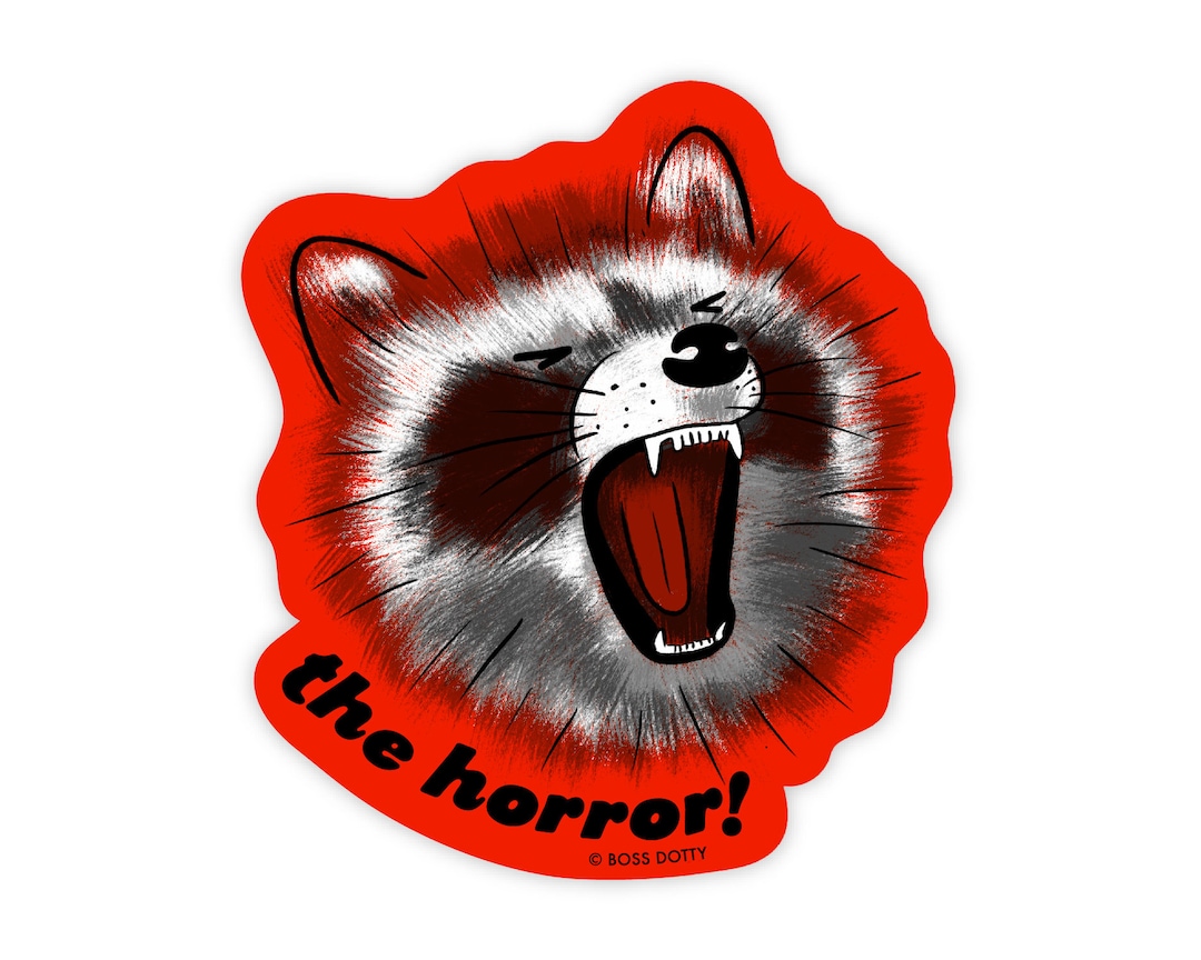 Horror Raccoon Sticker | Halloween Sticker - Etsy