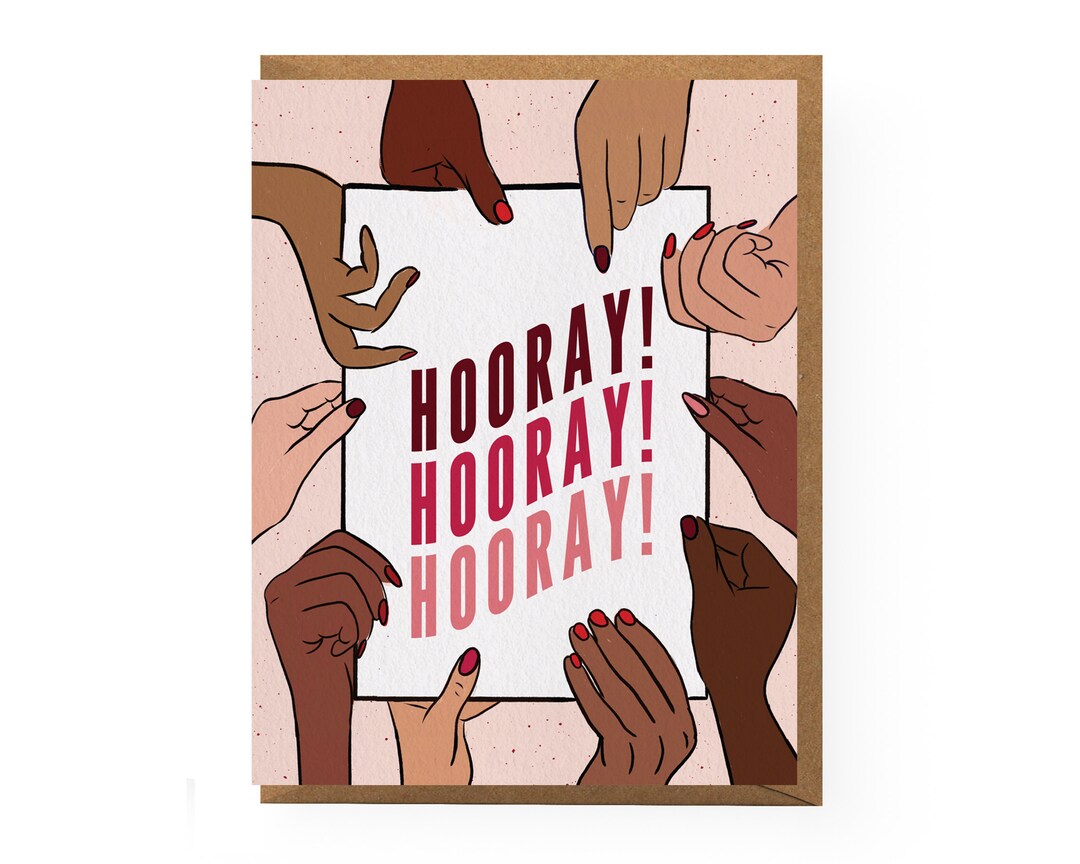 Hooray Congratulations Card cheering encouragement card, hooray ...