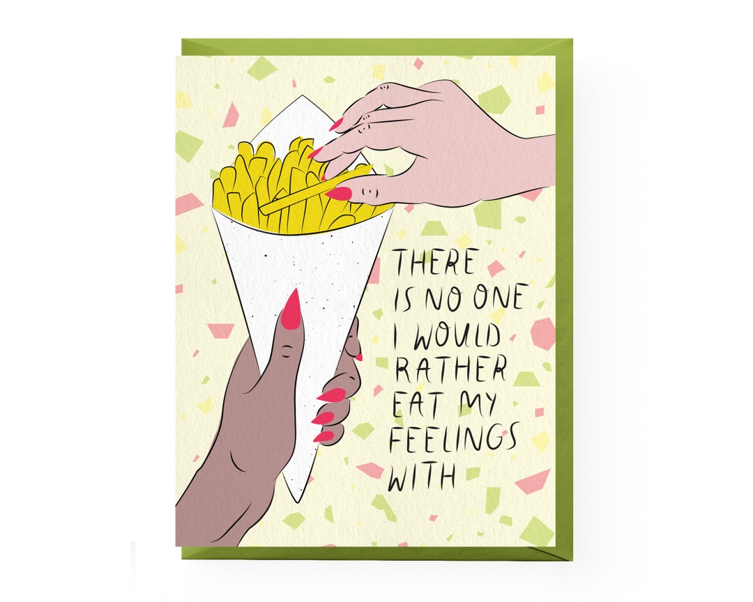 Emotional Eaters Friendship Card Food Friendship Card Food - Etsy