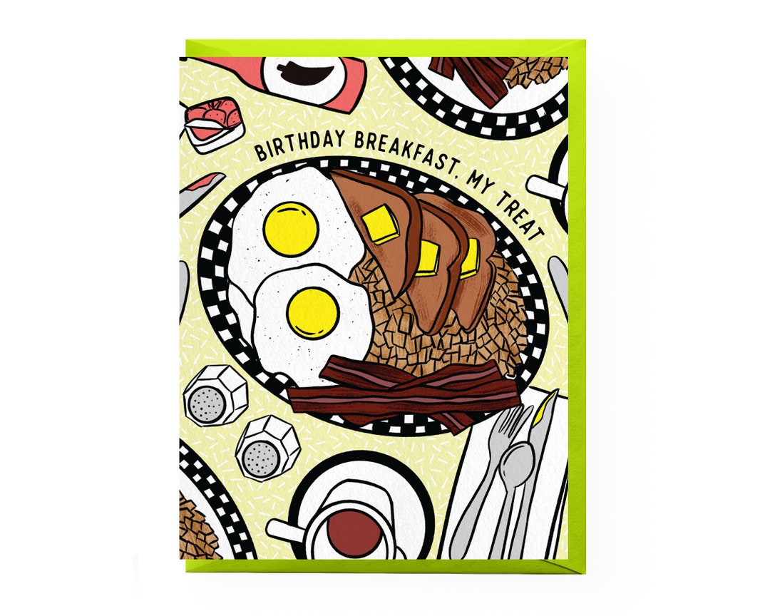 Diner Breakfast Birthday Card | Breakfast Birthday Card, Foodie ...